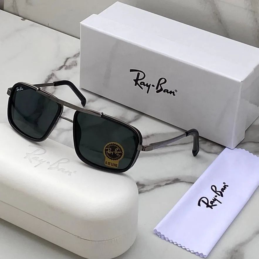 RAY-BAN Black & Black 4413 Aviator Trendy Hot Favourite Wintage Sungla ...